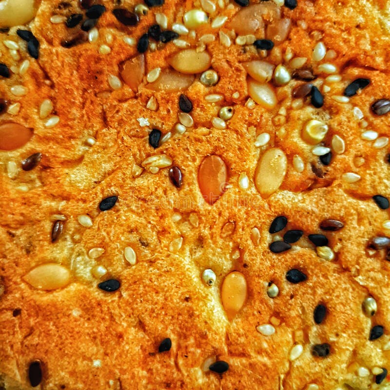 Close-Up of Multigrain Bread Background Image Stock Photo - Image of ...