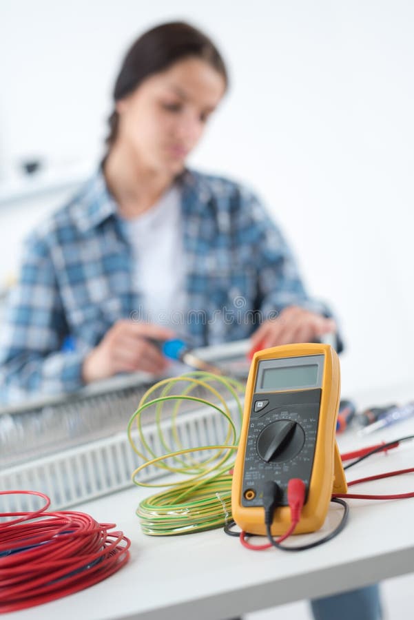 Close up multimeter stock photo. Image of technician - 258969842