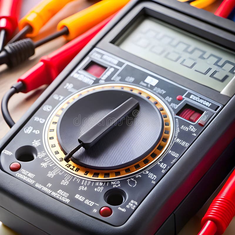 A Close-up of a Multimeter Displaying Intricate Readings Stock ...