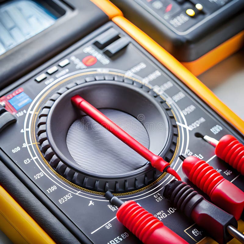 A Close-up of a Multimeter Displaying Intricate Readings Stock ...
