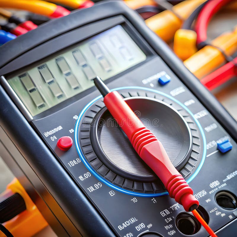 A Close-up of a Multimeter Displaying Intricate Readings Stock ...
