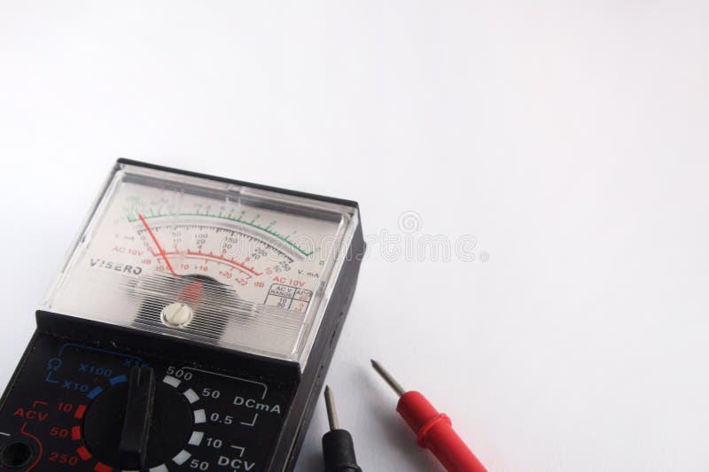 Close Up Multimeter Isolated on White Background. Stock Photo - Image ...