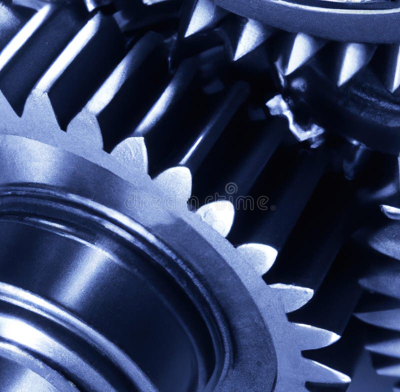 Close Up of Multiple Blue Cogs and Gears on Blue Background Stock Photo ...
