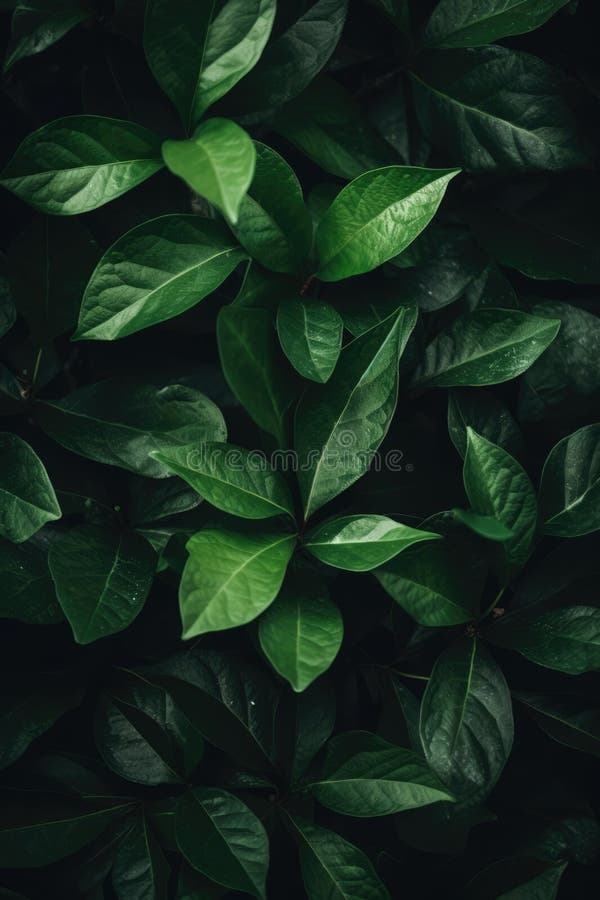 Close Up of Multiple Green Leaves Background, Created Using Generative ...