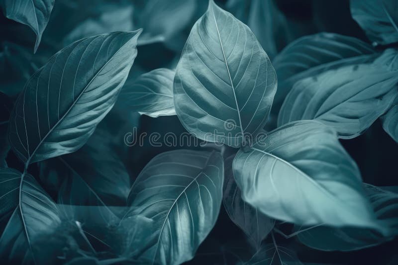 Close Up of Multiple Green Leaves Background, Created Using Generative ...