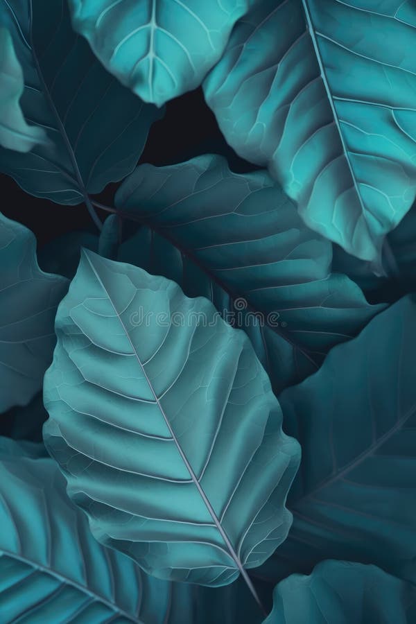 Close Up of Multiple Green Leaves Background, Created Using Generative ...
