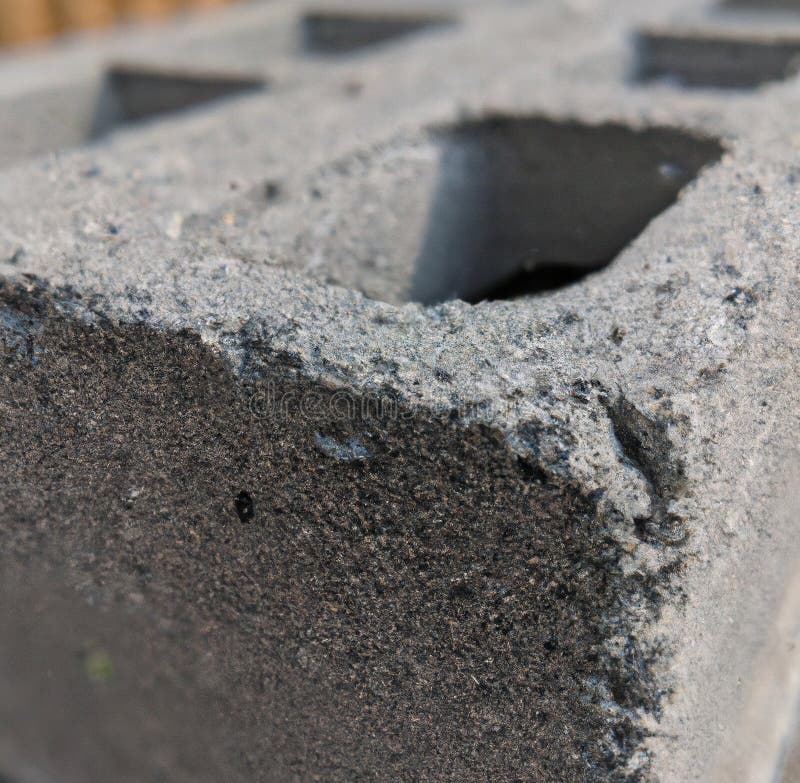 Close Up of Multiple Grey Cinder Blocks on Street Stock Image - Image ...