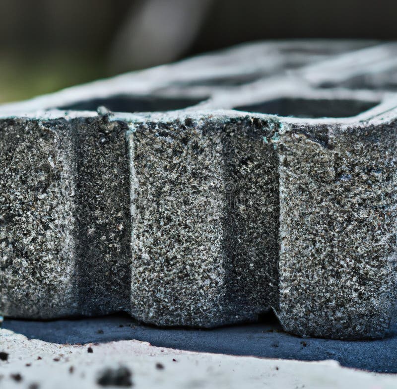 Close Up of Multiple Grey Cinder Blocks on Street Stock Photo - Image ...