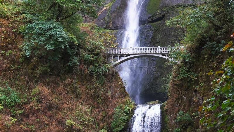 Close Up of Multnomah Falls in Portland Stock Photo - Image of splash ...