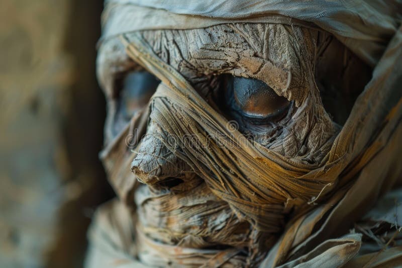 Close-up of a Mummified Eye Stock Illustration - Illustration of tomb ...