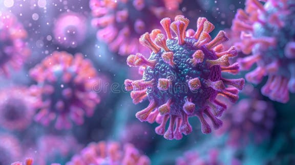 Close-up of Mumps Virus Under Microscope AI Generated Stock ...