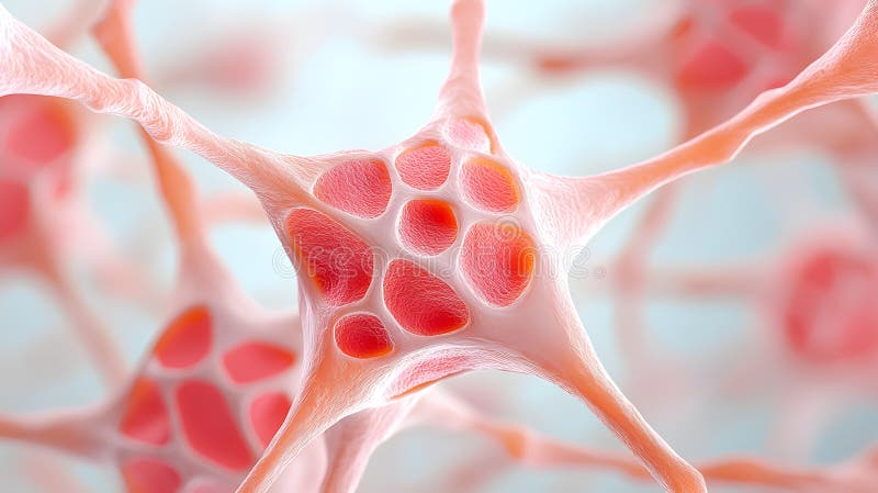 Close-up of Muscle Biopsy Sample Under Microscope Stock Illustration ...