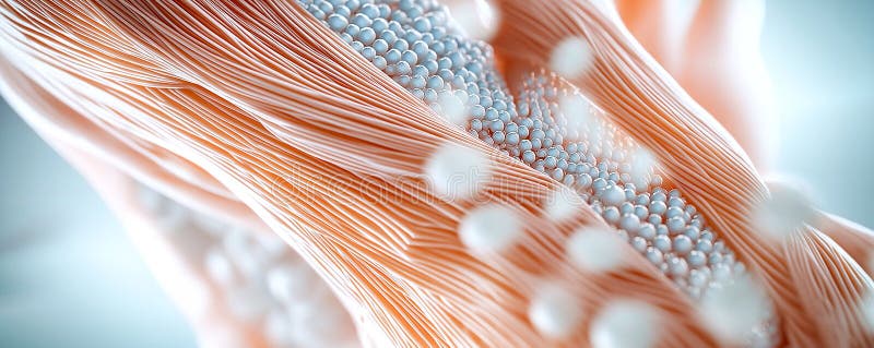 A Close Up of Muscle Fibers Contracting Showcasing Intricate Details of ...