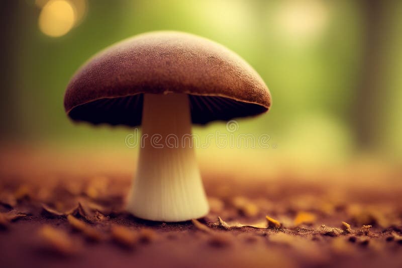 Close up of mushroom stock illustration. Illustration of fungus - 271355380