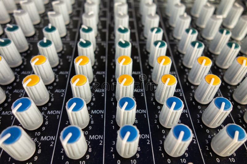 Close Up of Music Equipment for Sound Mixer Control, Electronic Device ...