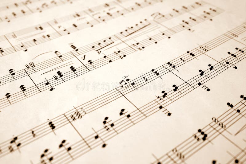 Close up of music notes. stock illustration. Illustration of music ...