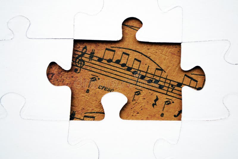 Music puzzle stock image. Image of aged, romantic, design - 177165615