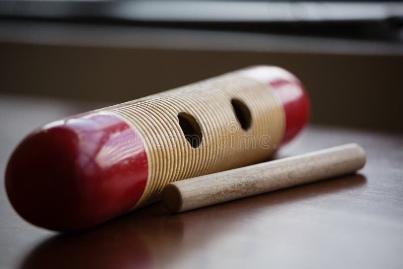Close Up of Musical Instrument on Wooden Table Stock Image - Image of ...