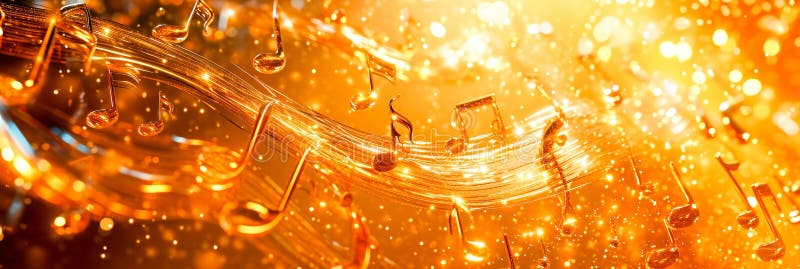 A Close Up of a Musical Note and Music Notes on Fire, AI Stock Photo ...