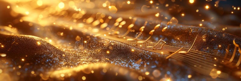 A Close Up of a Musical Note and Music Notes on Top, AI Stock Image ...