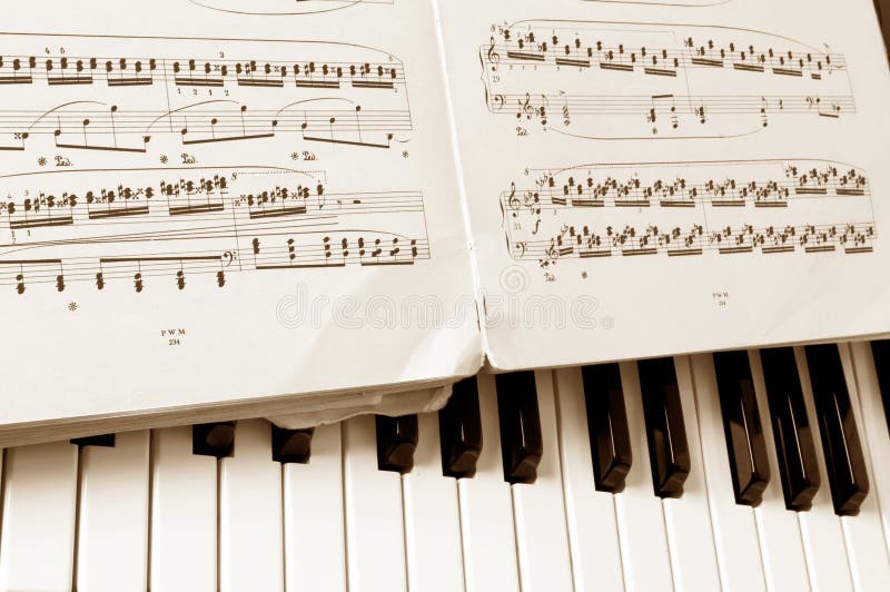 Close-up Musical Notes Sheet Stock Image - Image of piano, paper: 7215499