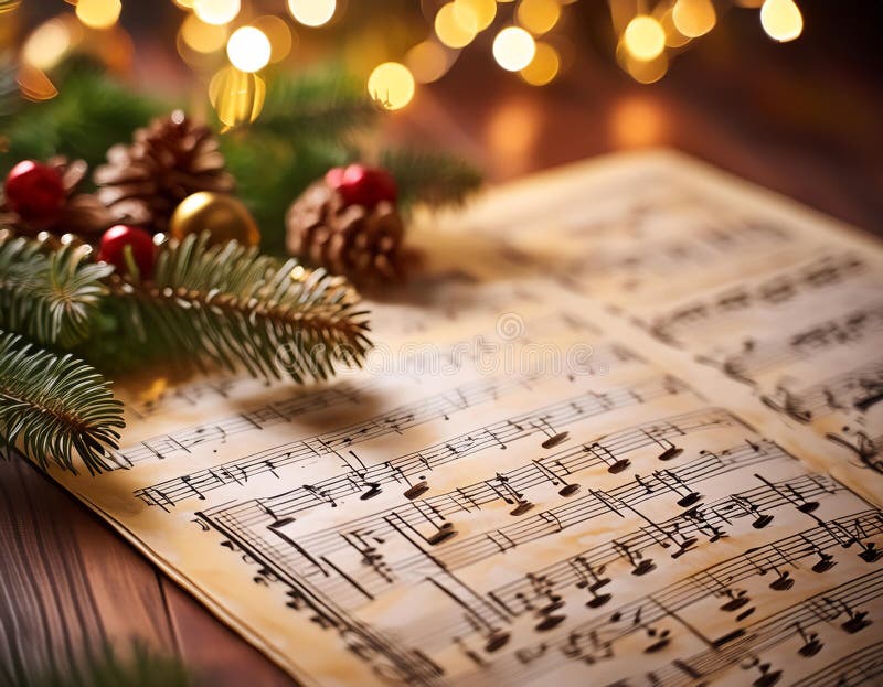 Close-Up of Musical Score Composition Stock Illustration - Illustration ...