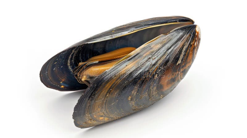 Close Up of a Mussel on a White Background, Suitable for Seafood ...