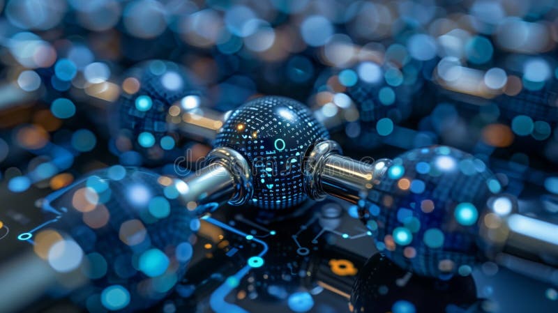 Futuristic Nanotechnology Concept Depicting Nanostructures and ...