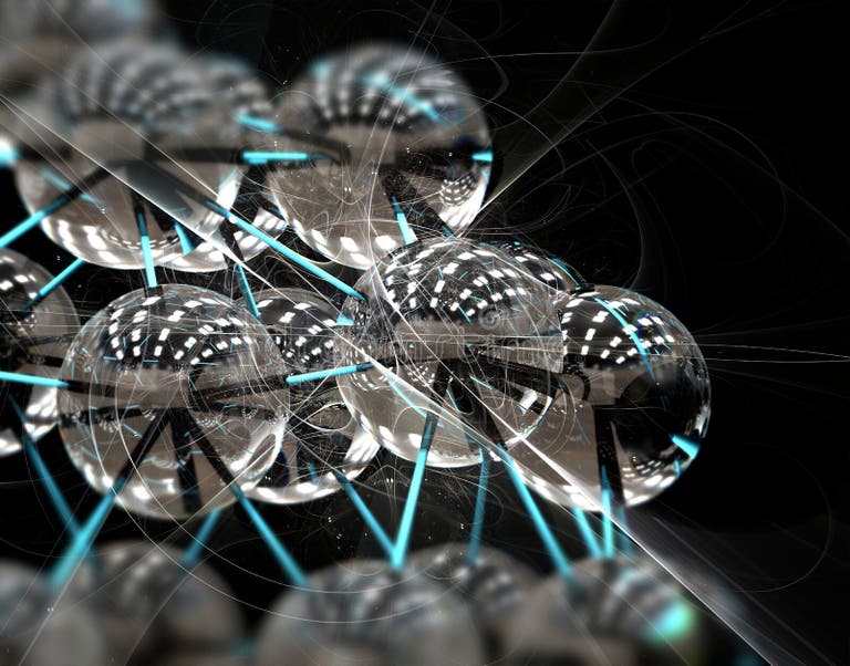 Close-up on a Nano Structure with Slightly White Waves Stock ...