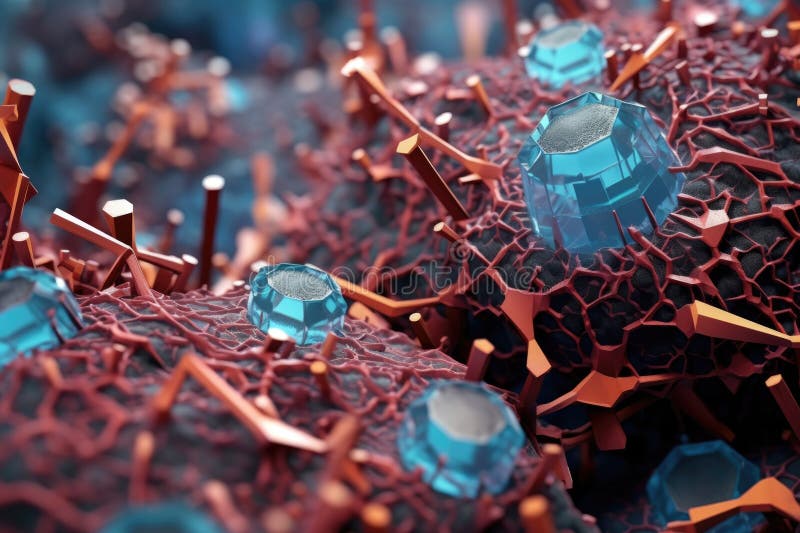 Close-up of Nanomaterials Under a Powerful Microscope Stock ...