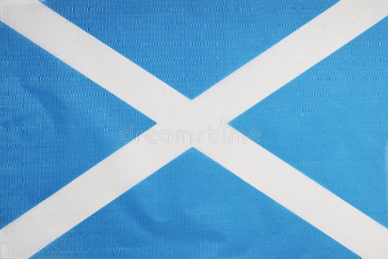 Close-up of the National Flag of Scotland. State Background Stock Image ...