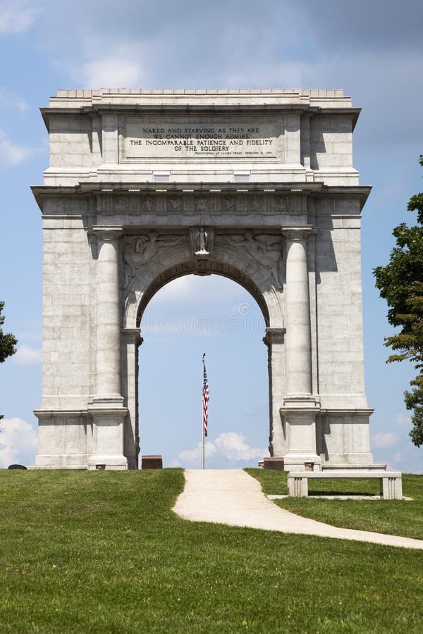 Close Up of National Memorial Arch at Vally Forge Stock Image - Image ...