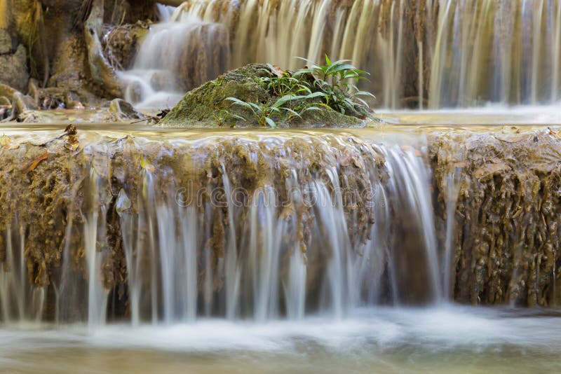 Close Up Natural Deep Forest Waterfall Stock Photo - Image of paradise ...