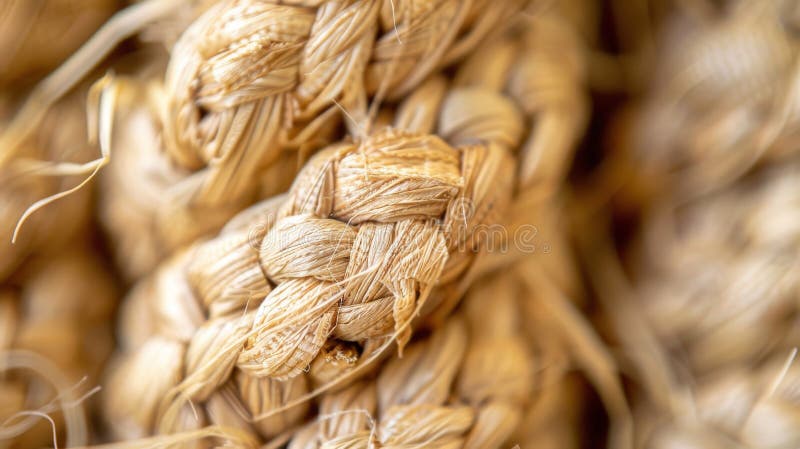 A Close-up of a Natural Fiber Rope, Showcasing the Intricate Texture ...