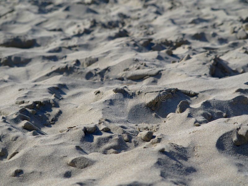 Close Up of Natural Looking Uneven Sandy Ground on the Beach Stock ...