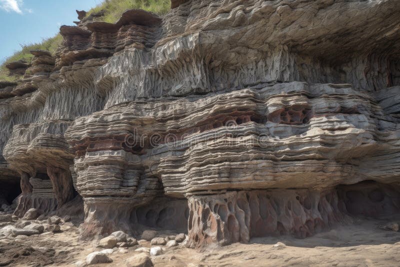 Close-up of Natural Rock Formation, with Intricate Details Visible ...