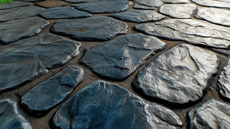 Close-up of Natural Stone Pattern on Ground Featuring Rough Textured ...