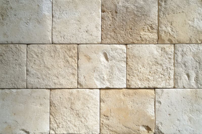 Close-up of Natural Stone Wall with Beige and White Tones. Artificial ...