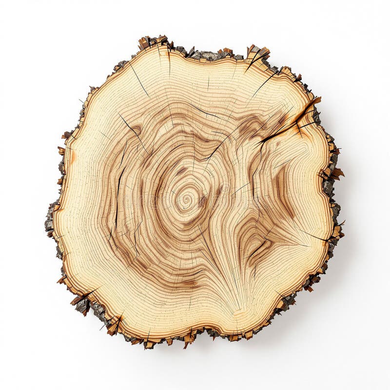Close-up of a Natural Tree Trunk Slice Showcasing Growth Rings. Stock ...