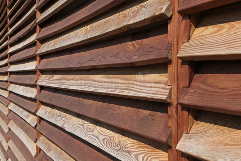 Close-up of a Wood Cladding of a Building Stock Image - Image of ...