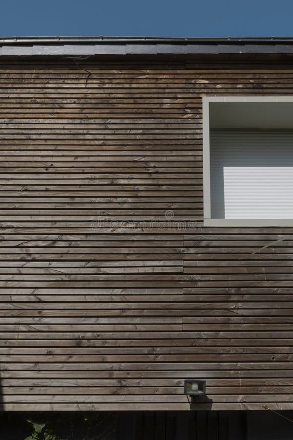 Close-up of a Wood Cladding of a Building Stock Image - Image of ...