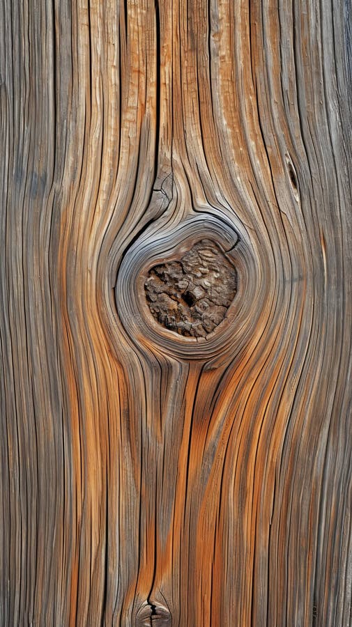 Close-up of Natural Wood Texture with Knot and Weathered Patterns ...