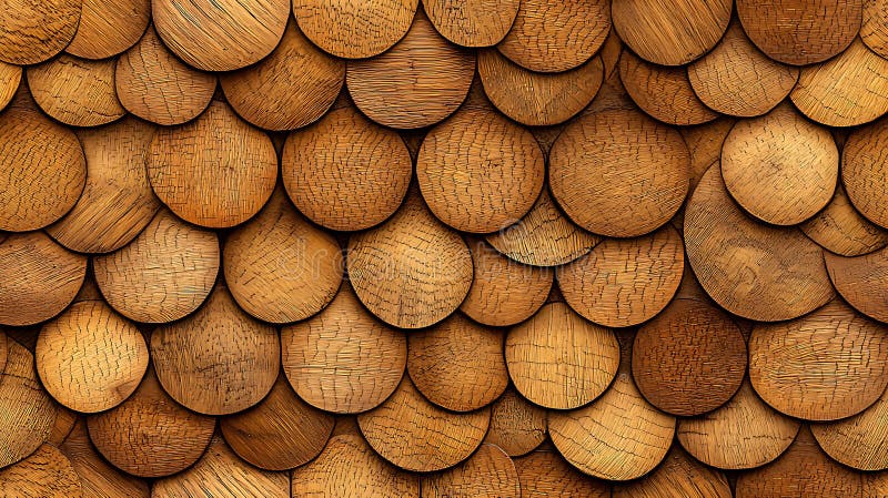 Close Up of Natural Wooden Texture Pattern Showing Overlapping Scales ...