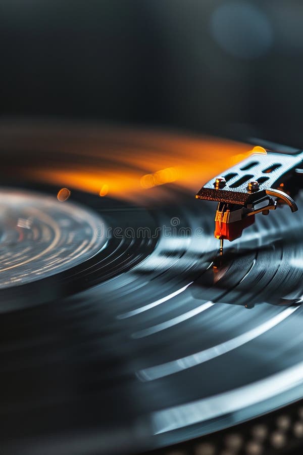 Closeup on a Needle Dropping Onto Vinyl Record Dynamic Angle Rich ...