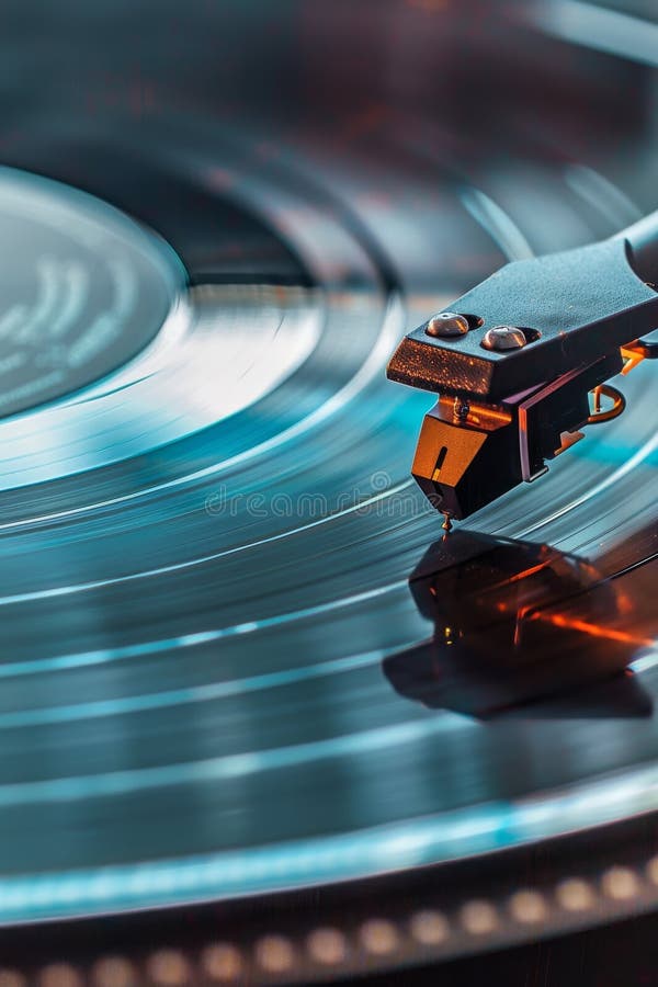 Closeup on a Needle Dropping Onto Vinyl Record Dynamic Angle Rich ...