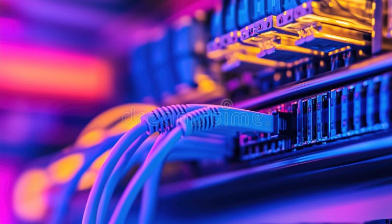 Close Up Network Cable Connecting Core Switch Stock Photos - Free ...