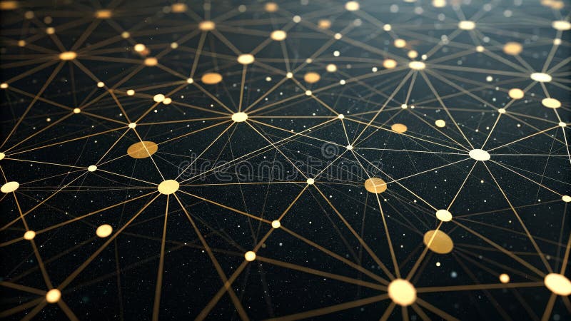 Close Up of a Network of Dots Stock Image - Image of datum, tech: 376932669