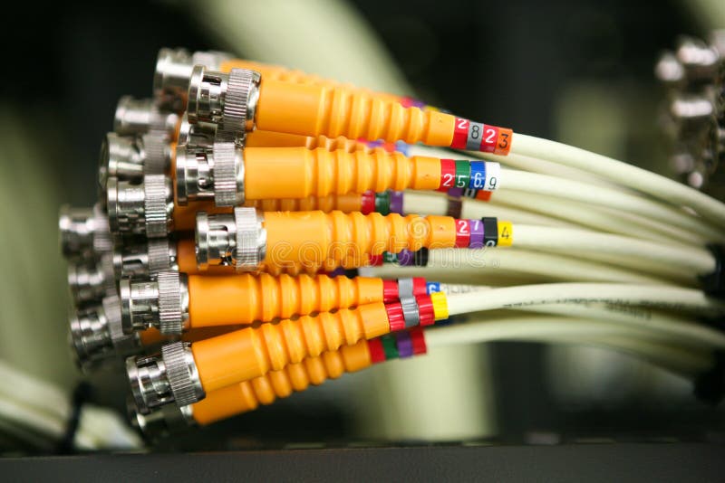 Close Up of Network Fibre Cables Stock Image - Image of global ...
