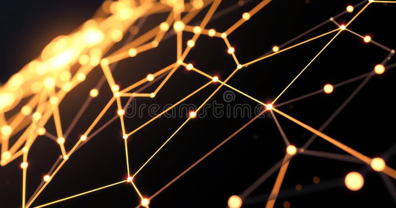 Close Up of a Network of Lines and Dots Stock Photo - Image of ...