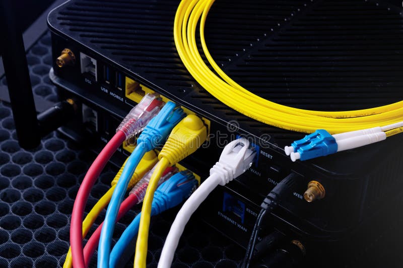 Installation Yellow Fiber Optic Cable Stock Photos - Free & Royalty ...